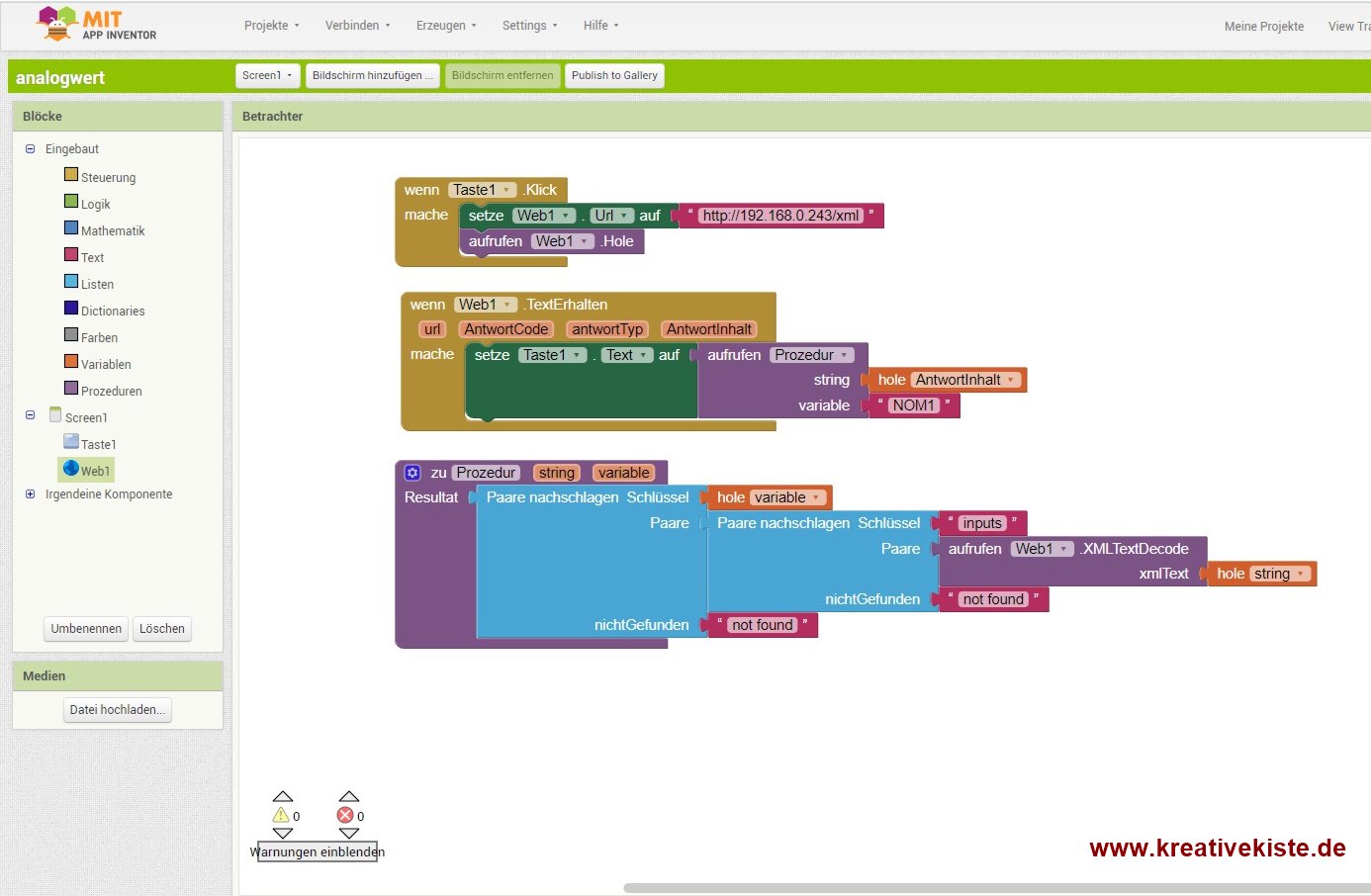 D1 ESP Wemos WIFI Ardublock und Arduino