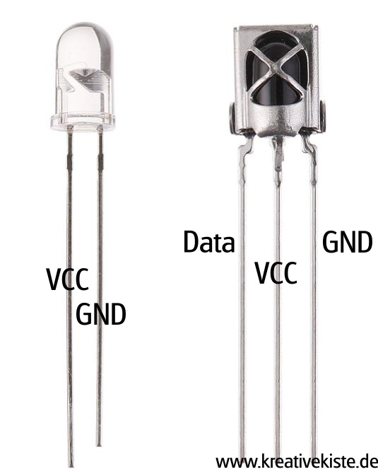 Arduino Lichtschranke mit VS-1838 IR-Empfänger und IR LED