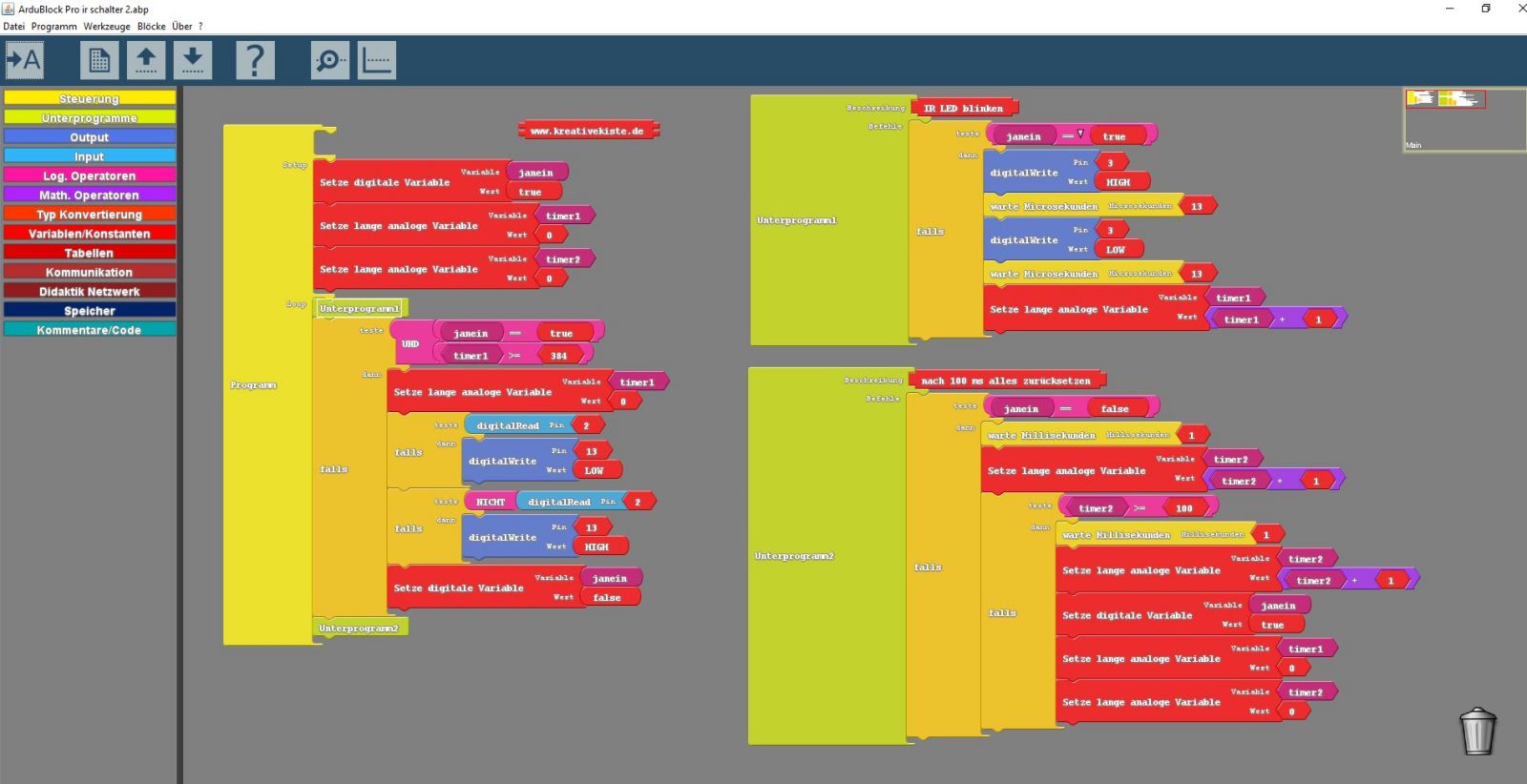 Arduino Lichtschranke mit VS-1838 IR-Empfänger und IR LED