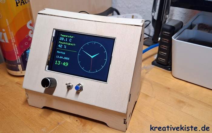PC Hardware Monitor mit Uhrzeit und Temperatur über Arduino und 4" TFT