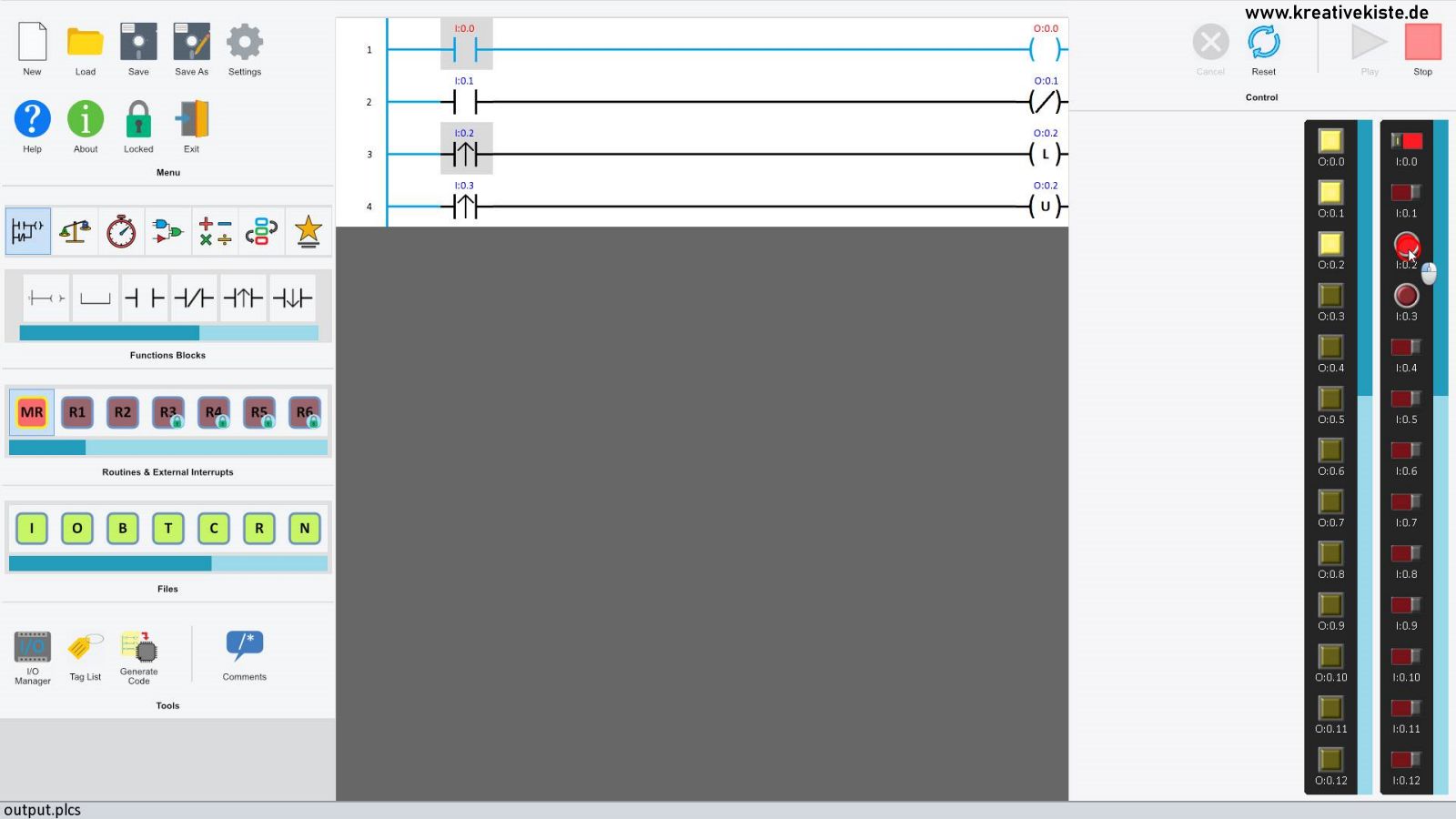 Arduino PLC Ladder Setting and resetting the coil